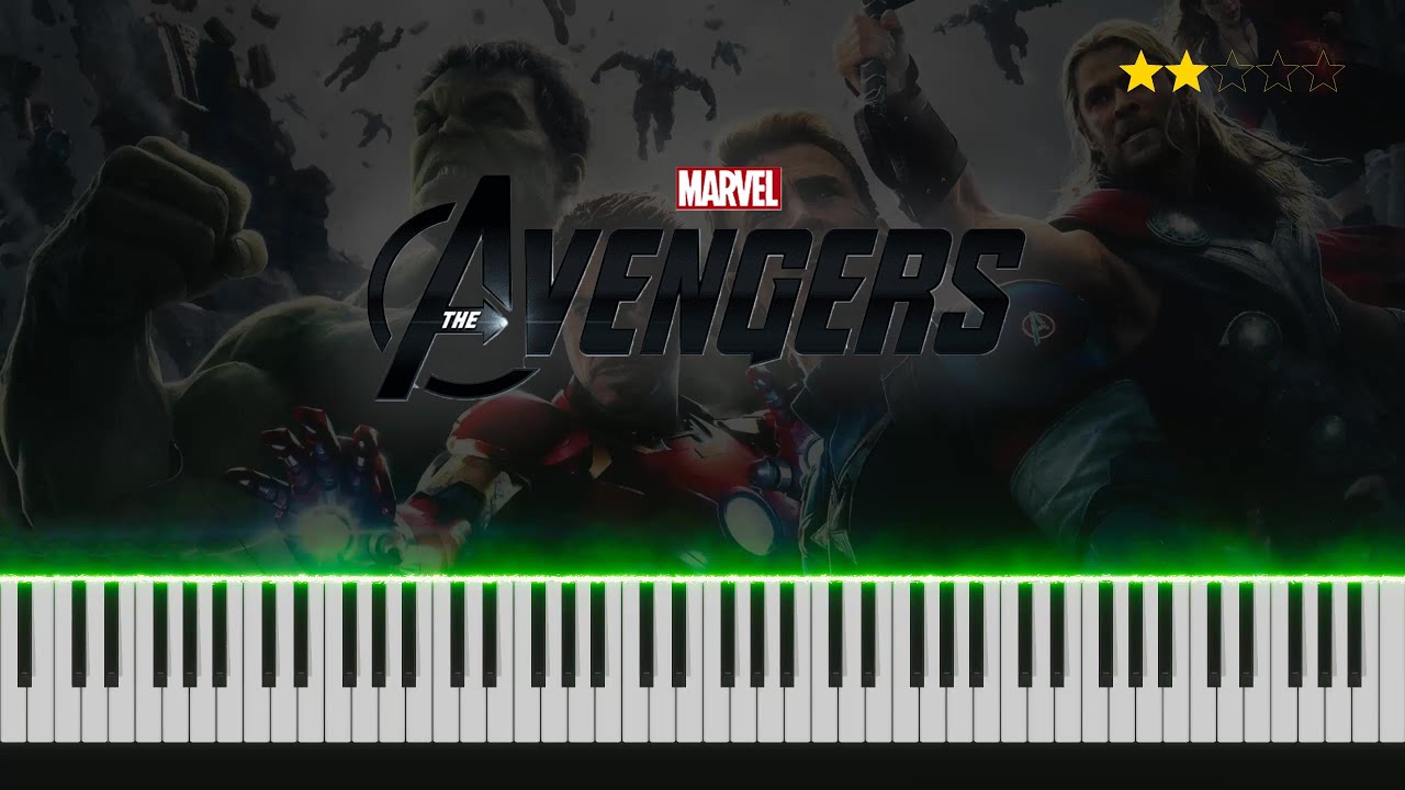 Marvel Avengers Theme | Piano Tutorial Medium - YouTube