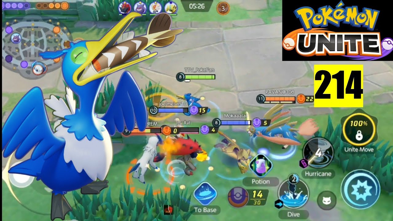 Pokemon Unite Clips 214 Cramorant By TTV_PokeFan - YouTube