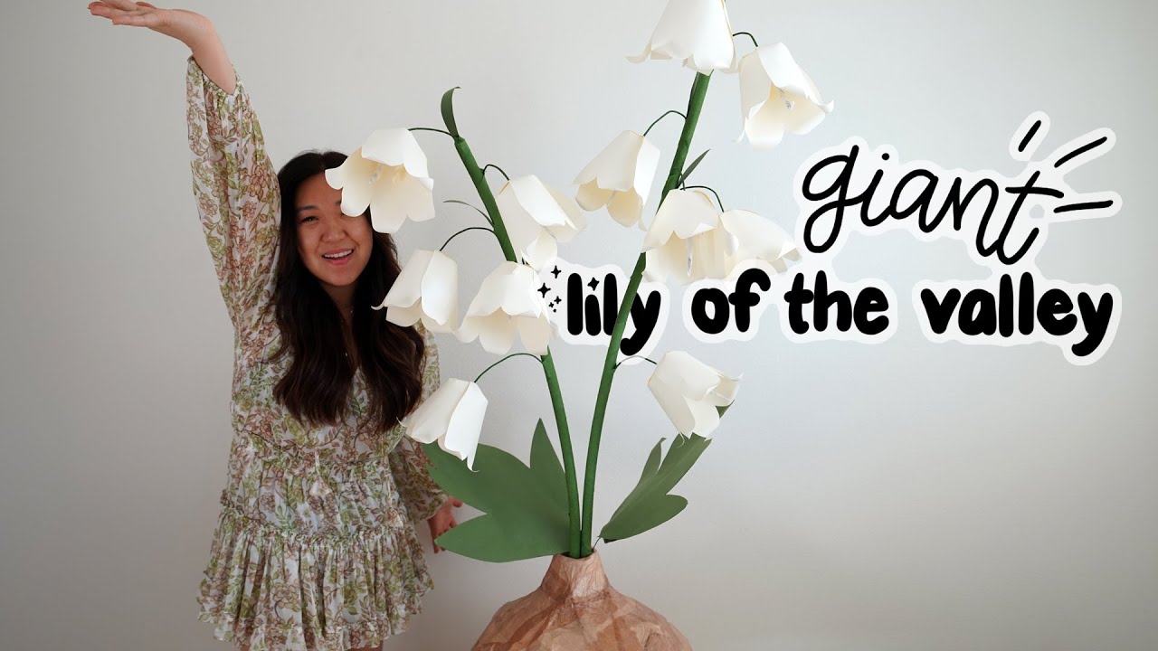 Giant Paper Lily of the Valley how to make giant flower DIY Backdrop ...