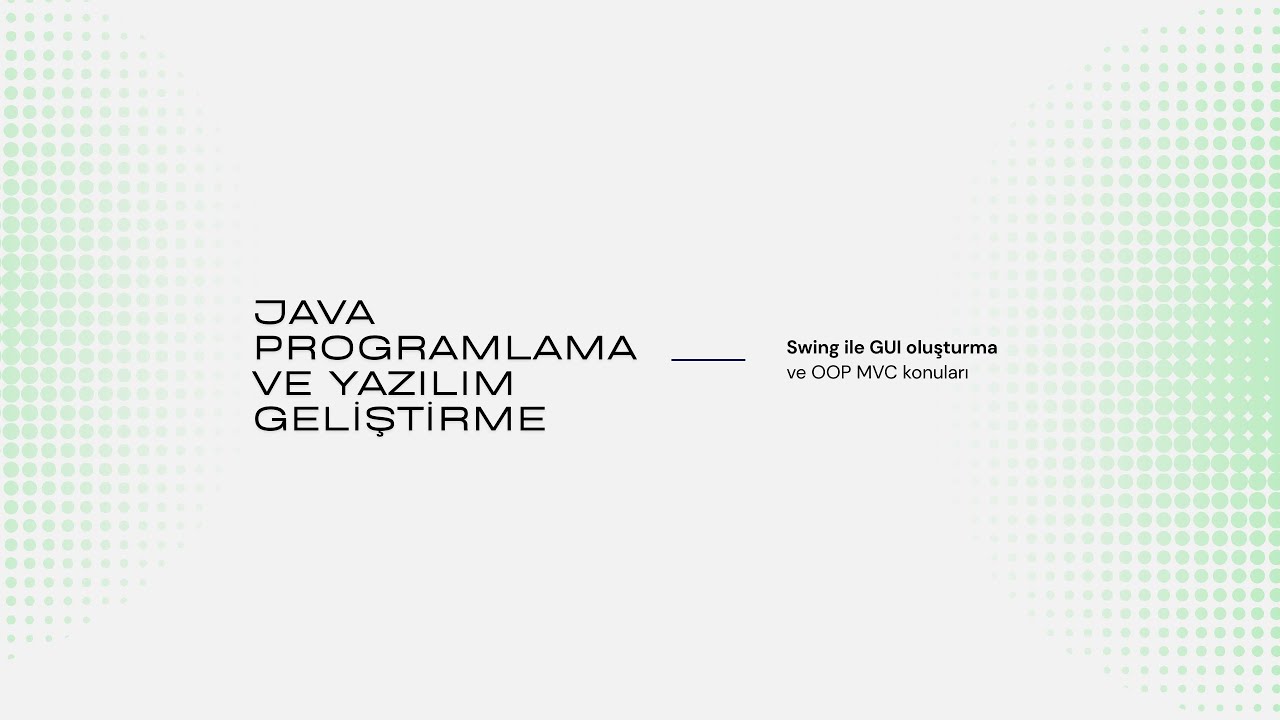 Java Swing ile OOP & MVC | Java Eğitim Serisi #1 - YouTube