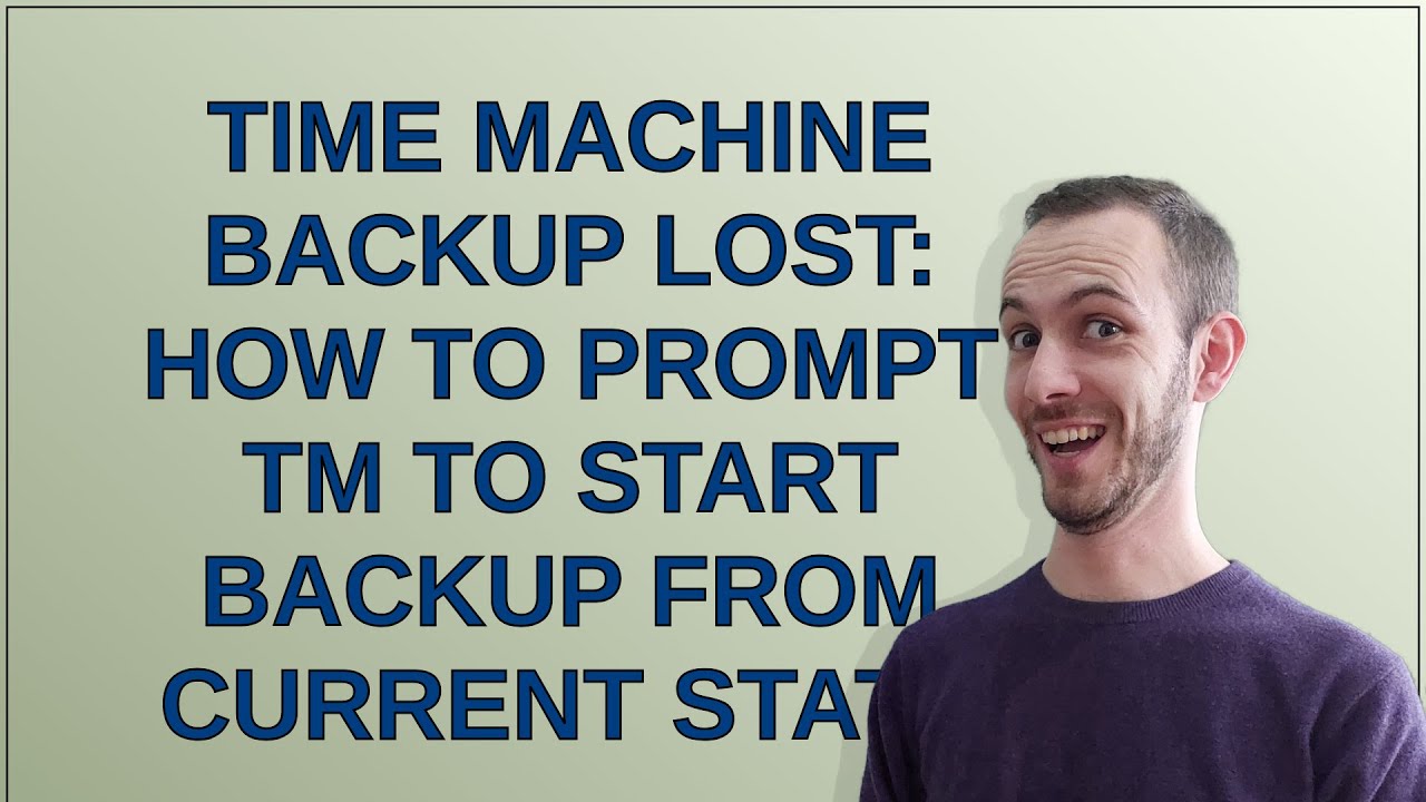 Apple: Time Machine backup lost: how to prompt TM to start backup from ...