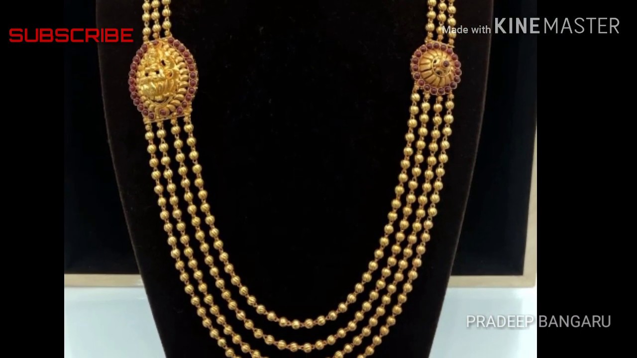 #pradeep #bangaru step haram | design ball step chain harams - YouTube