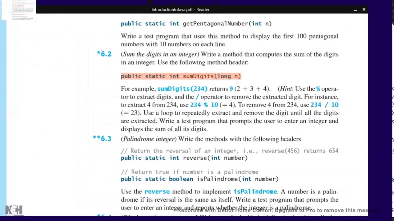 Introduction To Java Programming Exercise 6 2a Youtube