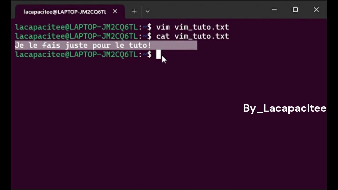 Tuto rapide sur l'editeur Vim sur Linux Ubuntu (sauvegarder et quitter ...