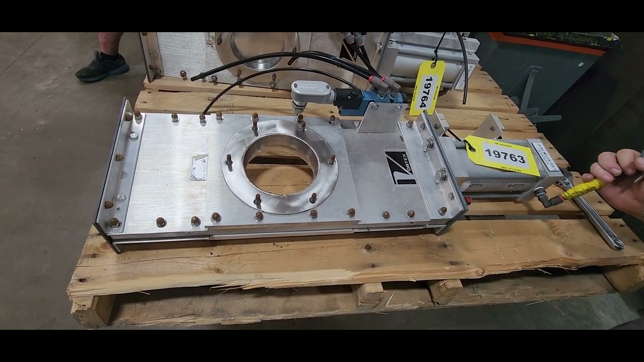 Used 6" Salina Vortex Manual Knife Gate Valve - YouTube