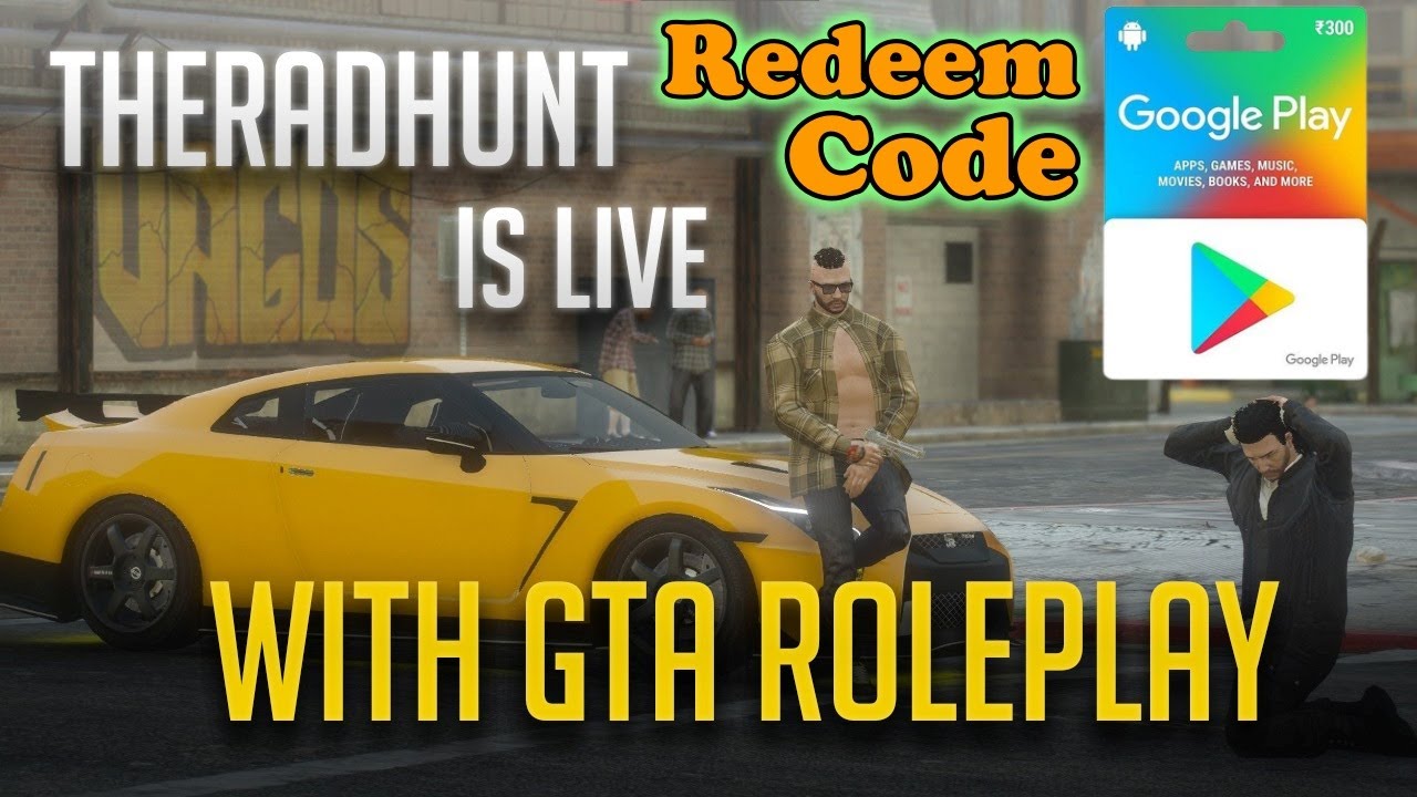 GTA 5 Roleplay Live Hindi 🤑 REDEEM CODE 🤑 Giveaway | GTA 5 Grand RP | ⛹ ...