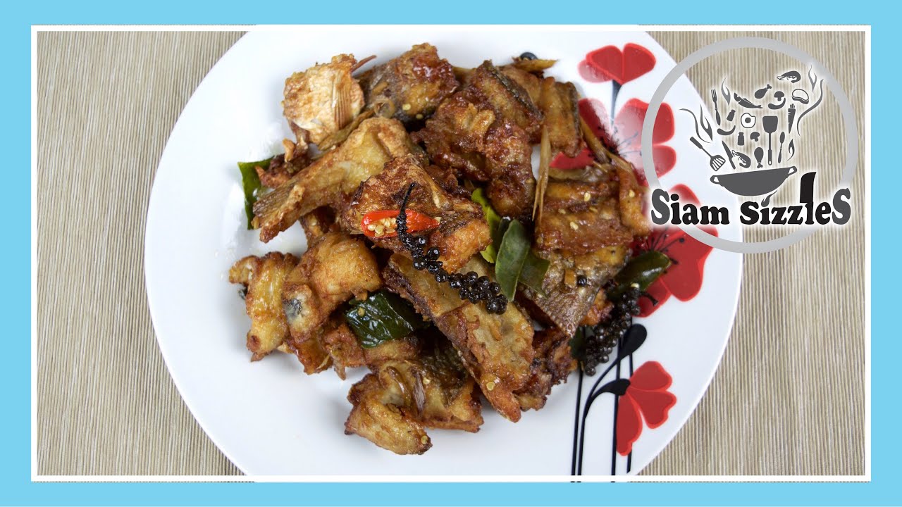 Crispy Fried Fish Stir Fry Recipe (Plaa Tord Pad Chaa) - YouTube