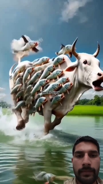 Million of Dangerous fish Covered the Cow🐄 #shorts #animation #cow # ...
