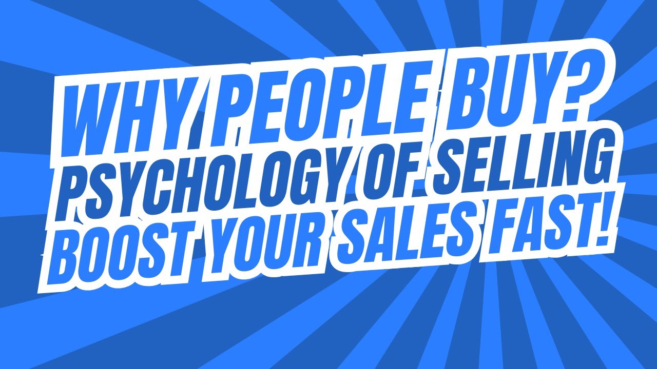 WHY PEOPLE BUY UNDERSTANDING CONSUMER BEHAVIOR & HOW TO SELL MORE ...