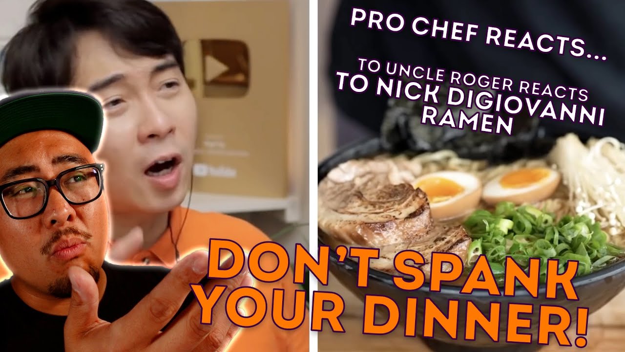 Pro Chef Reacts... to Uncle Roger Review NICK DIGIOVANNI Ramen ...
