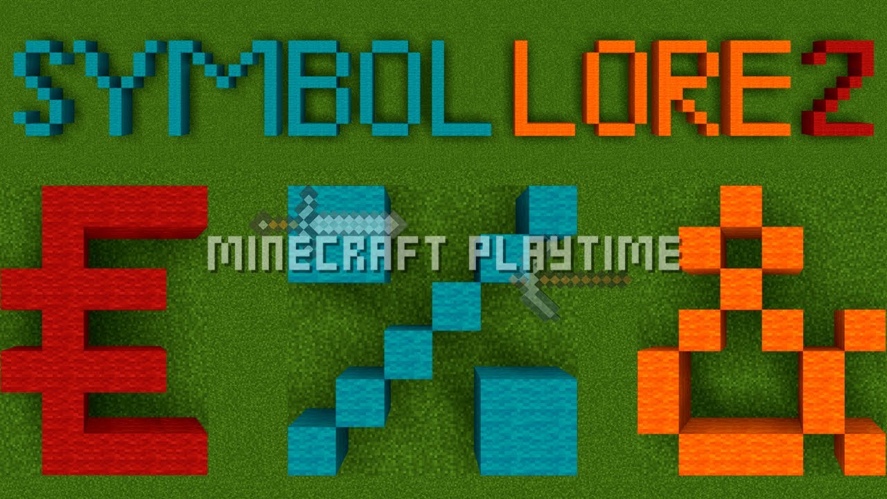 Symbol Lore 2. Continuation Building in Minecraft | Symbol/Alphabet ...