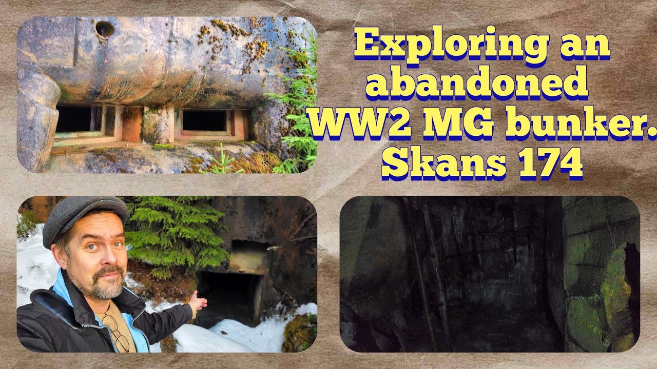 Exploring a ruined, hidden machine gun bunker from WW2. Skans 174 ...