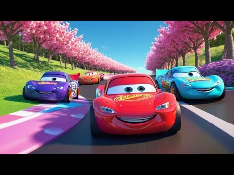 Three Racing Cars Learn Red Blue Green | Color Learning Song for Kids ...