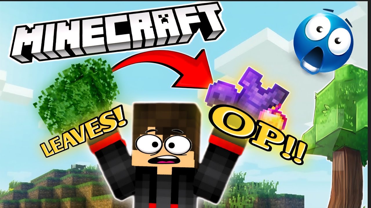 LEAVES drops SUPER OP items in this WORLD! 😱 | #minecraft #minecraftpe ...