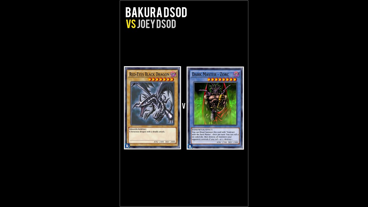 Yugioh Duel Links - Joey DSOD Vs Bakura DSOD x Red Eyes Vs Zorc - YouTube