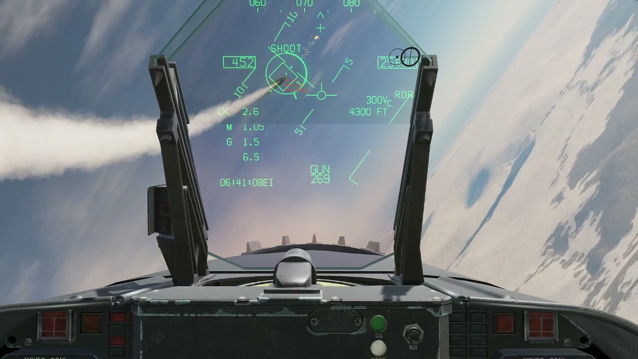 How to use F/A-18C M61 20mm Vulcan gun reticle with radar lock - YouTube
