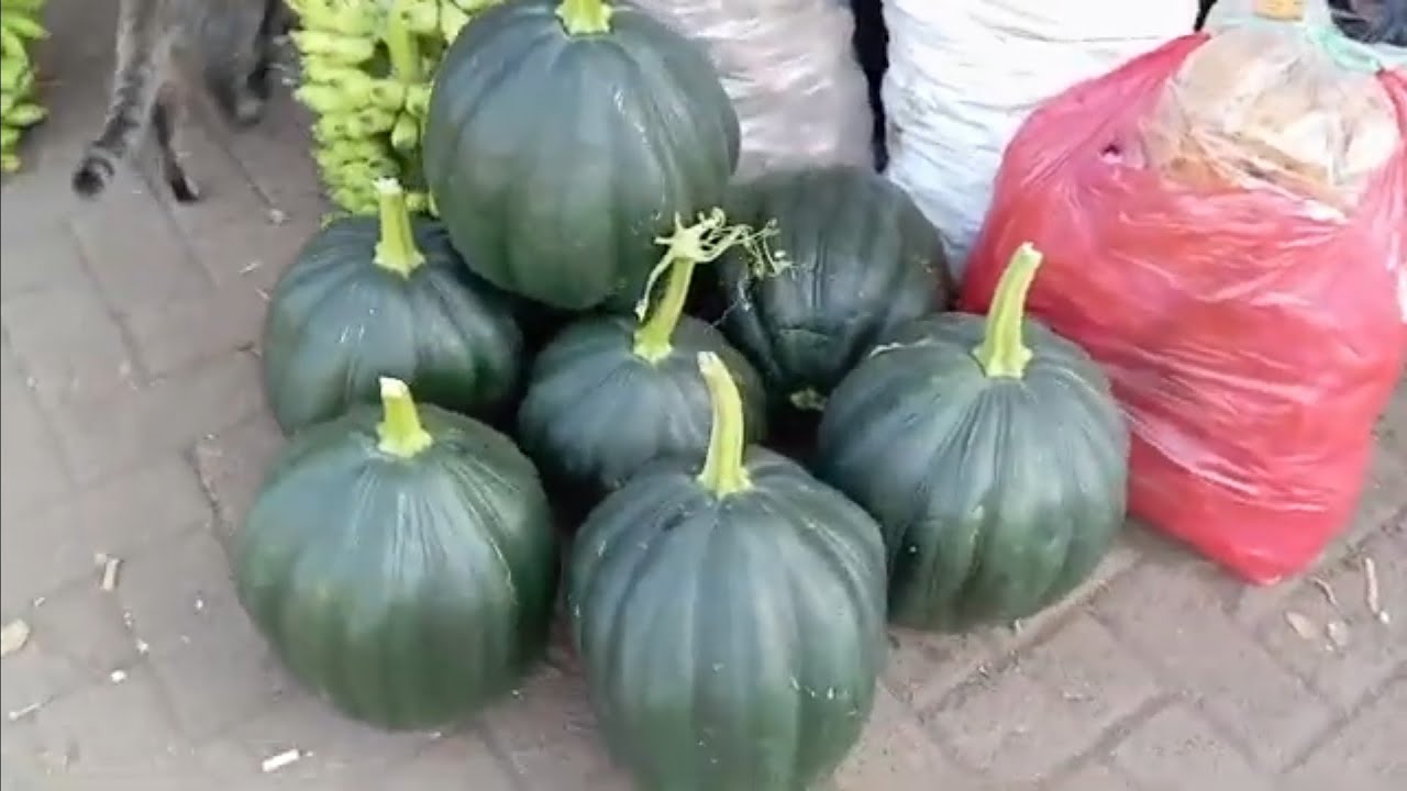 Survey pasar Pasrepan nemu labu ijo/ pumpkins segentong - YouTube