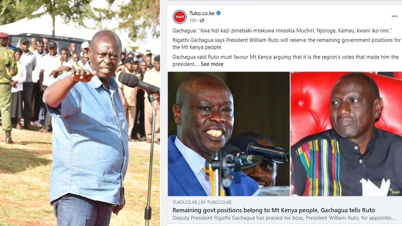 "Viti zimebaki ni za wakikuyu tu wengine jipange" Gachagua lectures ...