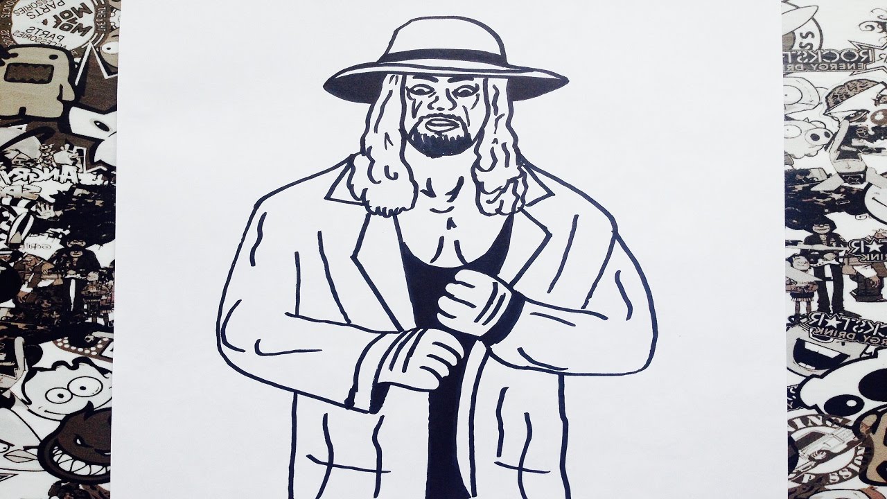 Como dibujar al undertaker | how to draw undertaker | como desenhar ...