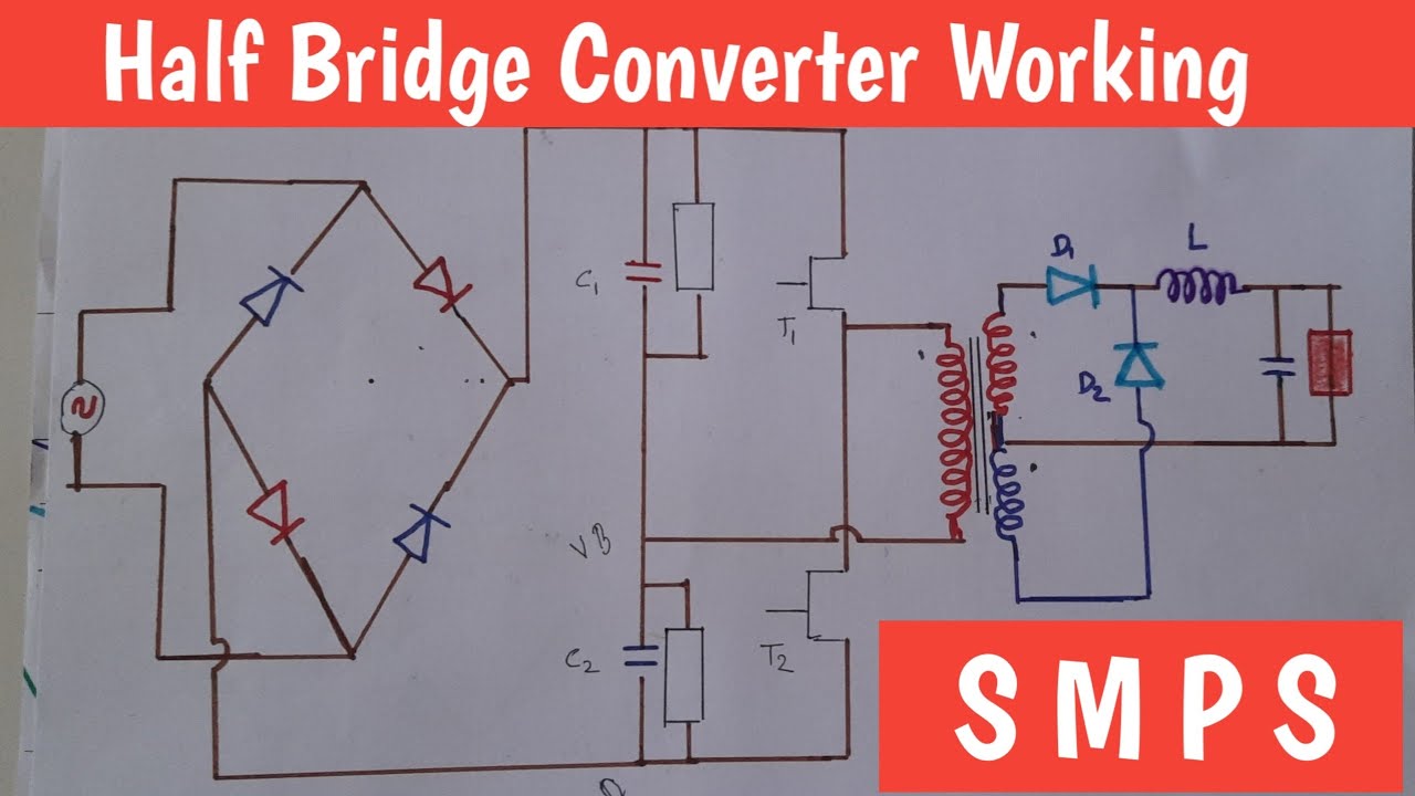 How SMPS using Half bridge Converter works|Half Bridge Converter ...