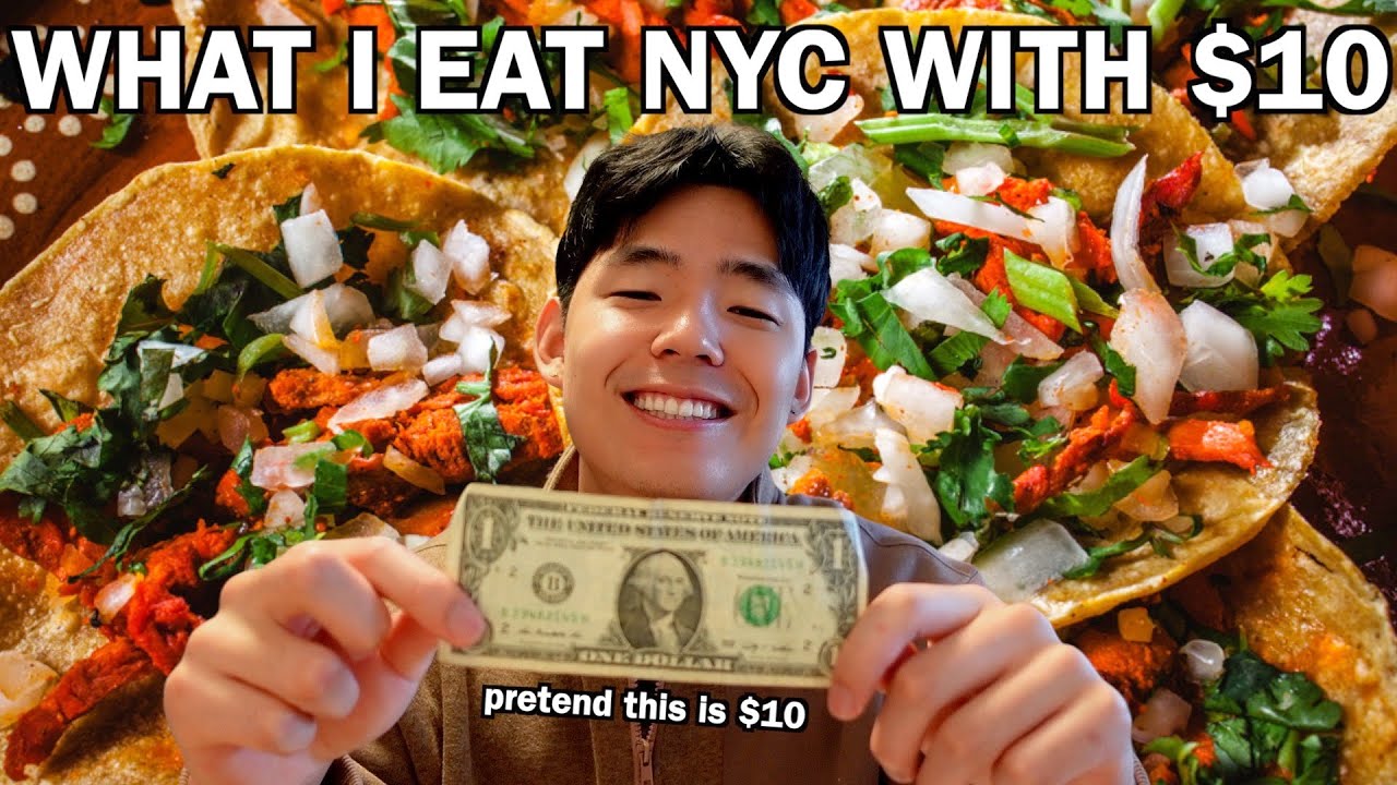 What I Eat in NYC With Only $10 For The Weekend - YouTube