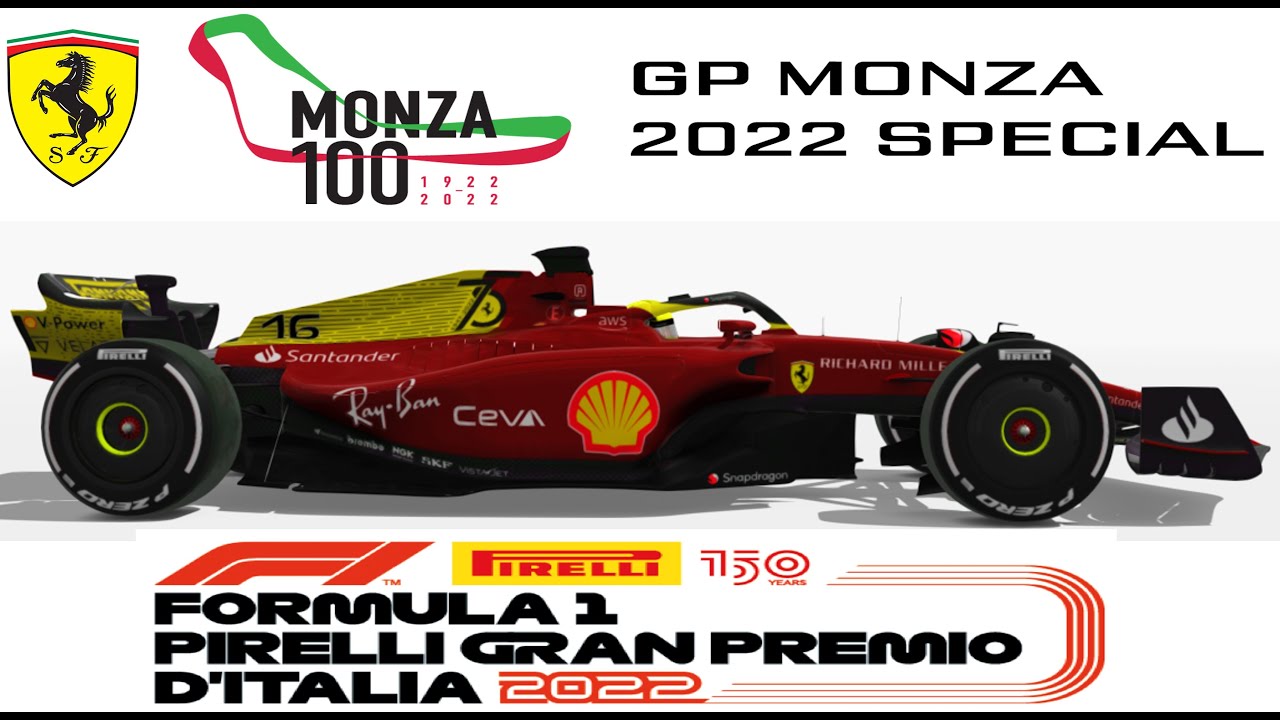 Ferrari F1-75 livery Monza TEST - YouTube