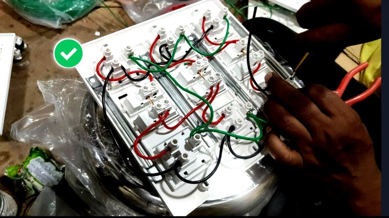 18 modular board wiring || 18 मॉडलर स्विच बोर्ड कनेक्शन || Roma Anchor ...