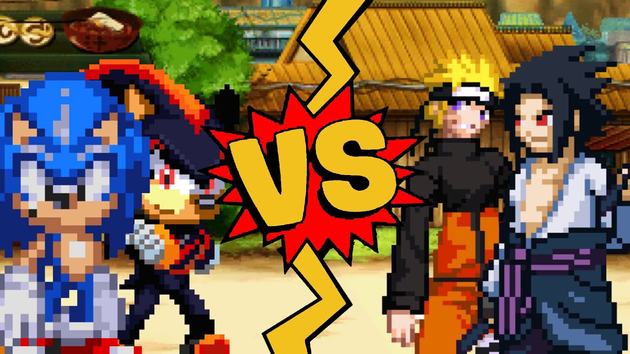 M.U.G.E.N | Sonic/Shadow vs Naruto Uzumaki/Sasuke Uchiha | Sonic the ...
