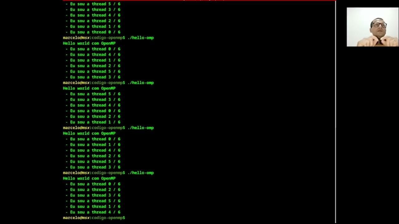 Como usar o OpenMP no C do Linux - Um hello world em paralelo - YouTube