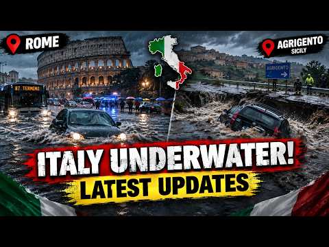 Italy Flood Fury: Rome & Agrigento UNDERWATER After Torrential Rain | World News