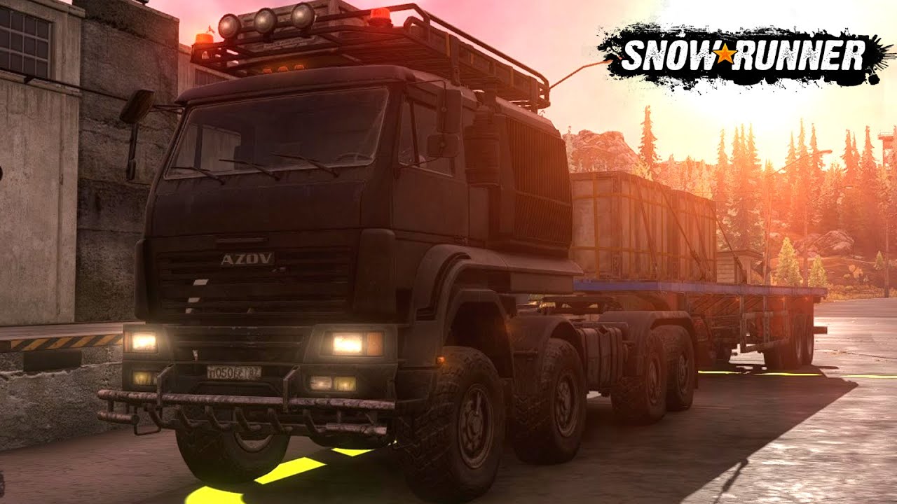 SnowRunner - "Road Block" and "Fallen Powerline" in the Azov! Part 4 ...