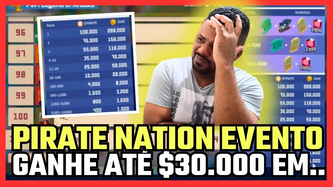 PIRATE NATION EVENTO PVP PLAYERS VS PLAYERS GANHE ATE 30 MIL EM TOKEN ...
