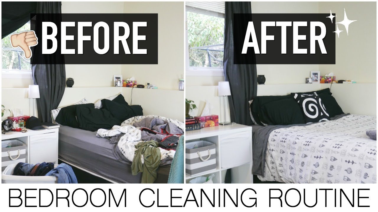 SPEED CLEAN! || BEDROOM CLEANING ROUTINE! - YouTube
