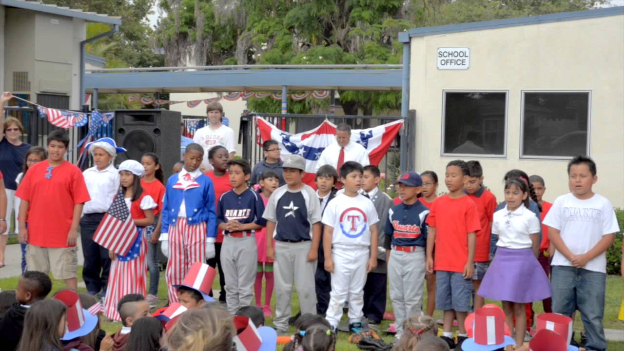 Andres Duarte Elementary - Flag Day 2013 - Third Grade - "I Love ...
