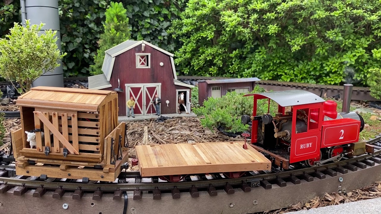 Live Steam pulling Sheep Car - YouTube