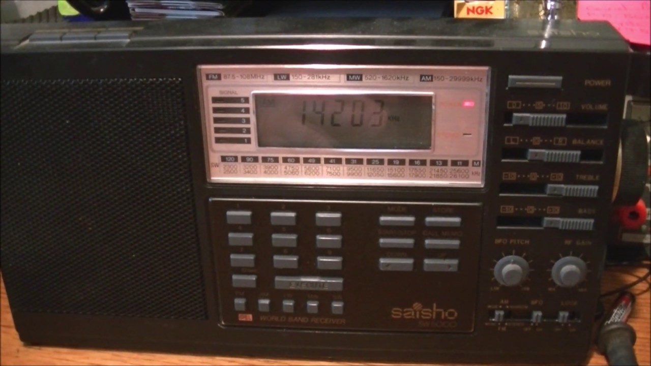 20 Meter Band on thecobraman's gifted shortwave radio - YouTube