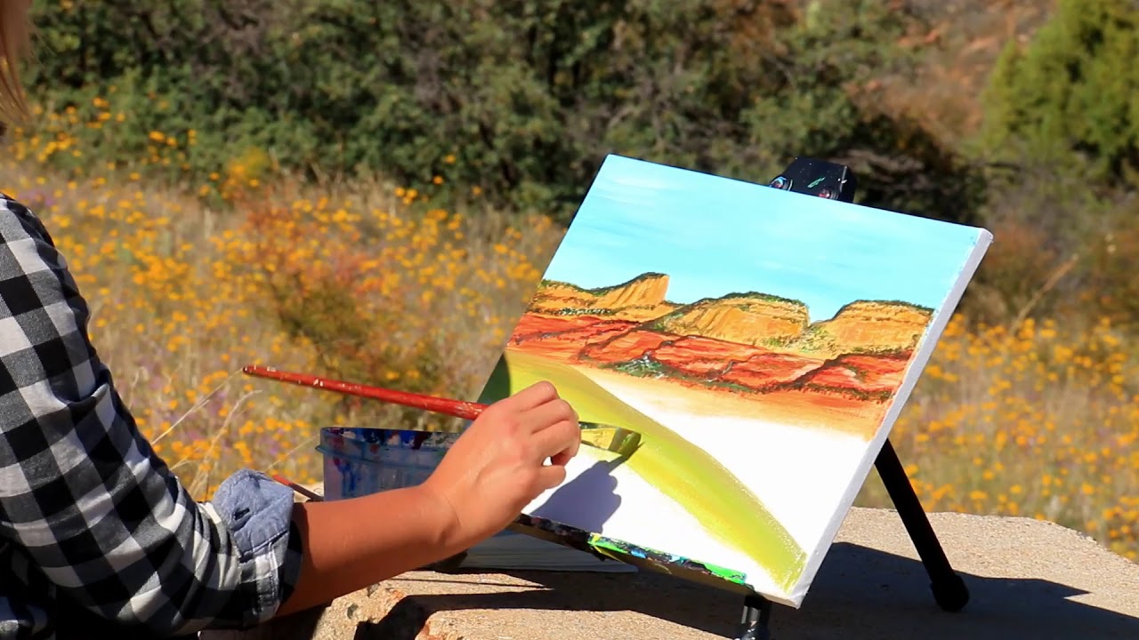 The Red Rocks of Sedona - Painting in 2 minutes!! - YouTube