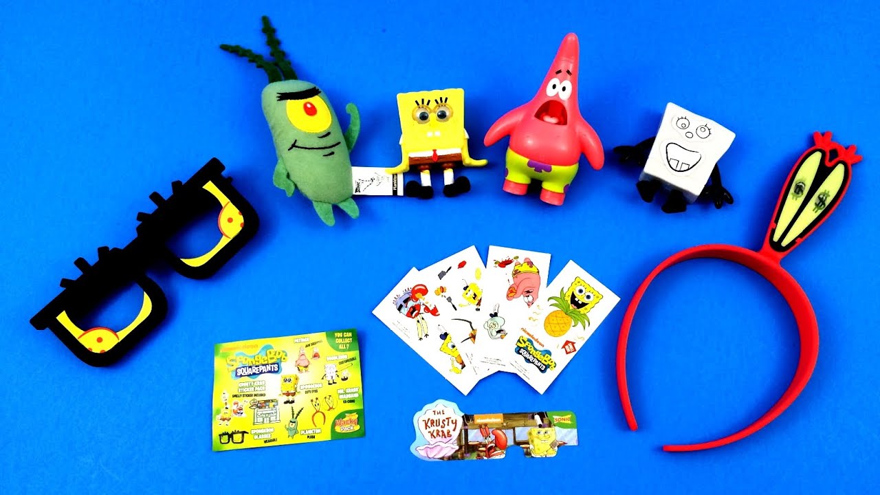 2015 SONIC DRIVE-IN SPONGEBOB SQUAREPANTS COMPLETE SET OF 7 WACKY PACK ...