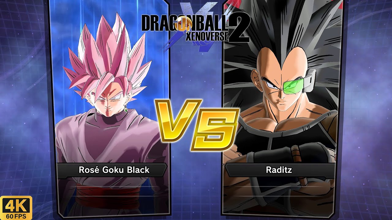 Rose Goku Black vs Raditz | Dragon Ball Xenoverse 2 | CPU vs CPU - YouTube