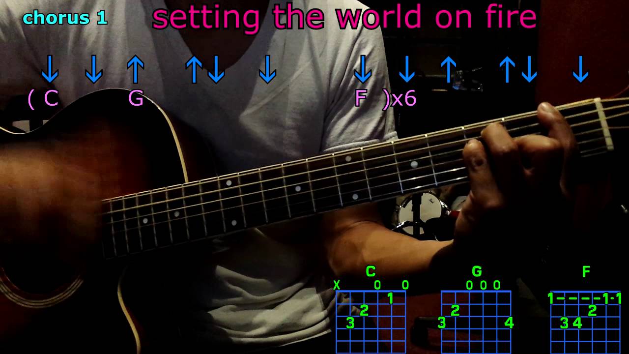 setting the world on fire kenny chesney guitar chords - YouTube