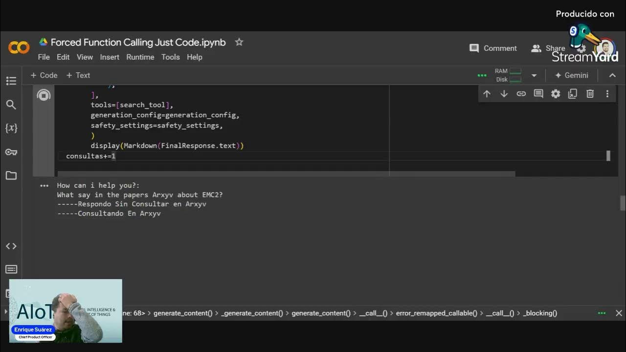#FunctionCalling #JustCode Hands On - YouTube