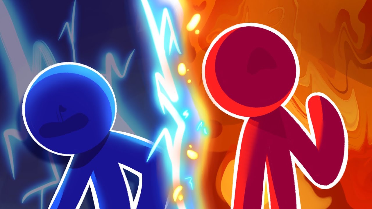 Stick figure Fight | Fire vs. Lightning [Old] - YouTube
