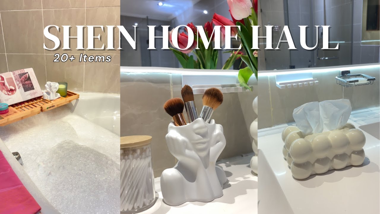 AESTHETIC 20+ Items SHEIN HOME HAUL | bedroom + bathroom affordable ...