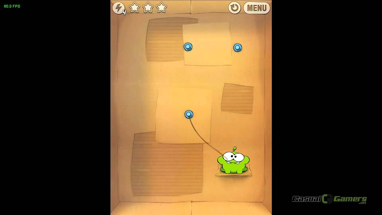 Cut the Rope - Cardboard Box Level 1-3 (3 Stars) - YouTube