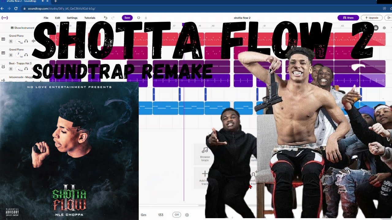 How to make "Shotta Flow 2" by NLE Choppa on Soundtrap!!! (soundtrap ...