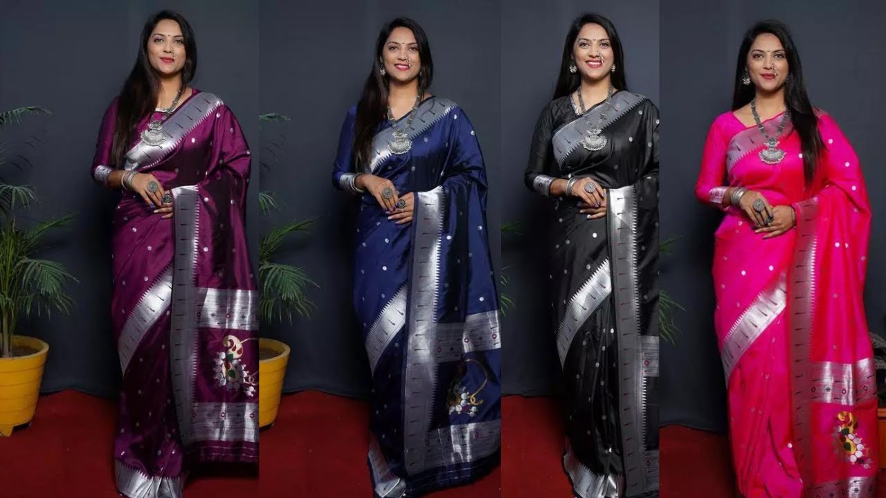 Meesho NATH PAITHANI PEACH BEAUTIFUL SOFT PURE SILK SAREE Design Sarees ...