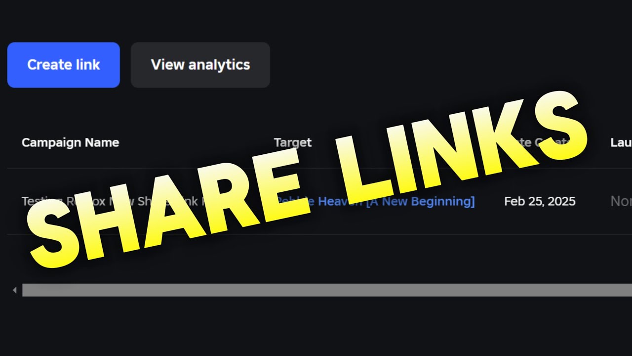 Roblox New Release: Share Links - YouTube