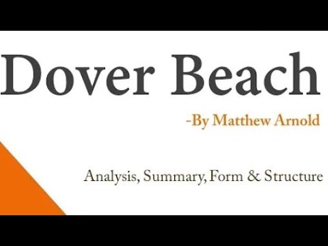 Dover beach poem summary - YouTube