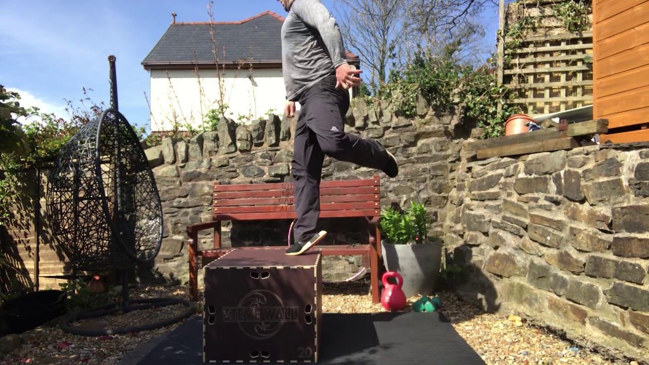 Plyo box jump step up - YouTube