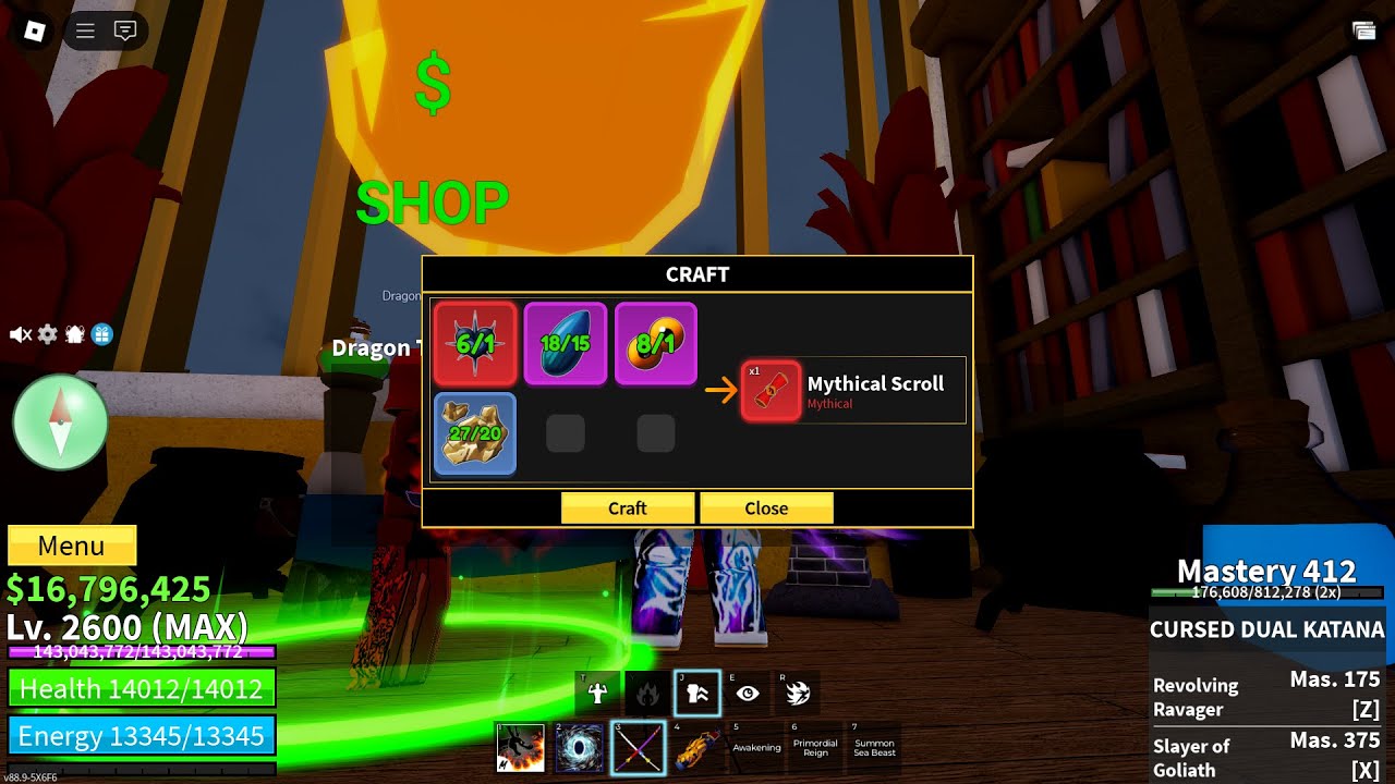 Grinding material mythical scroll ( Blox Fruit )#20 - YouTube